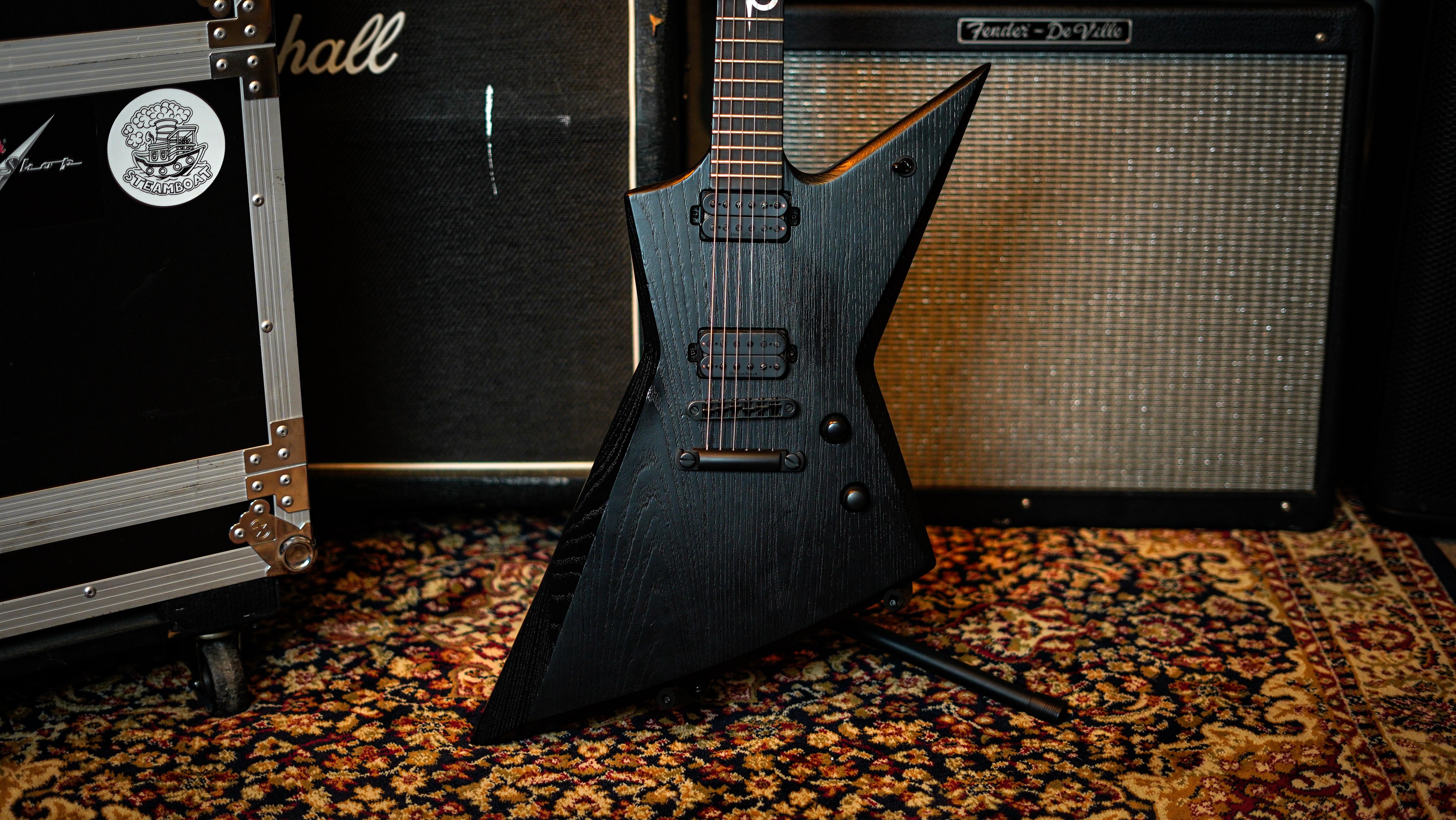 Solar E2.6BOP SK Black Open Pore Electric Guitar – Texas Tone Factory