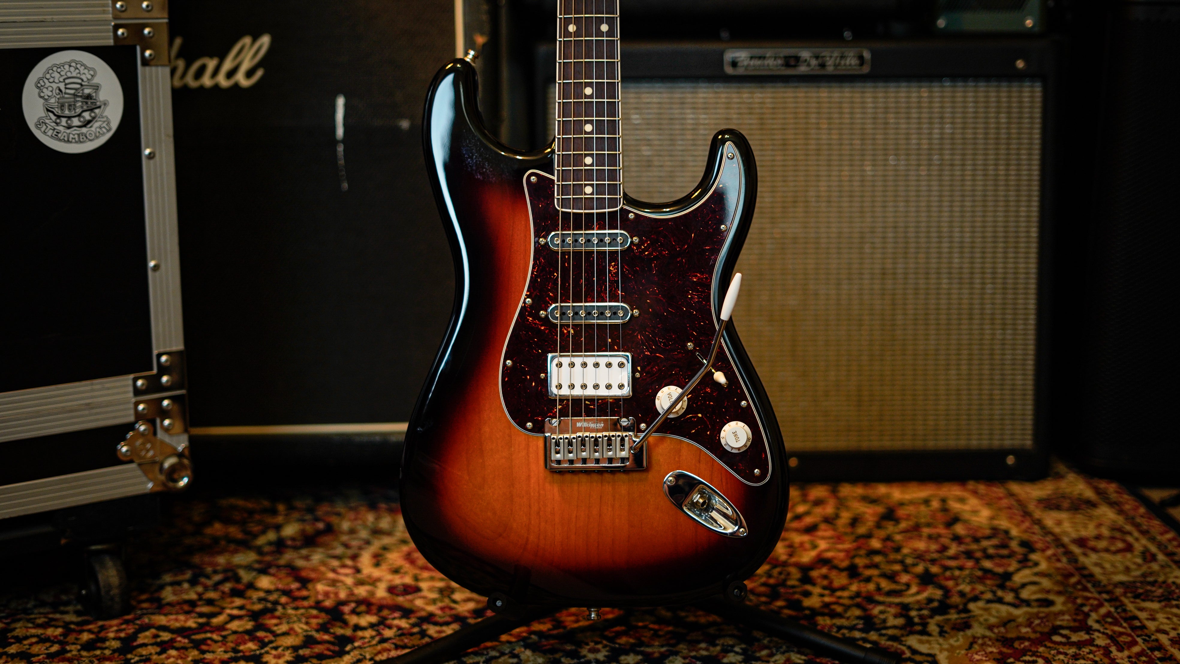 Partcaster Stratocaster Allparts - Warmoth 3 Tone Sunburst Binding Nec ...