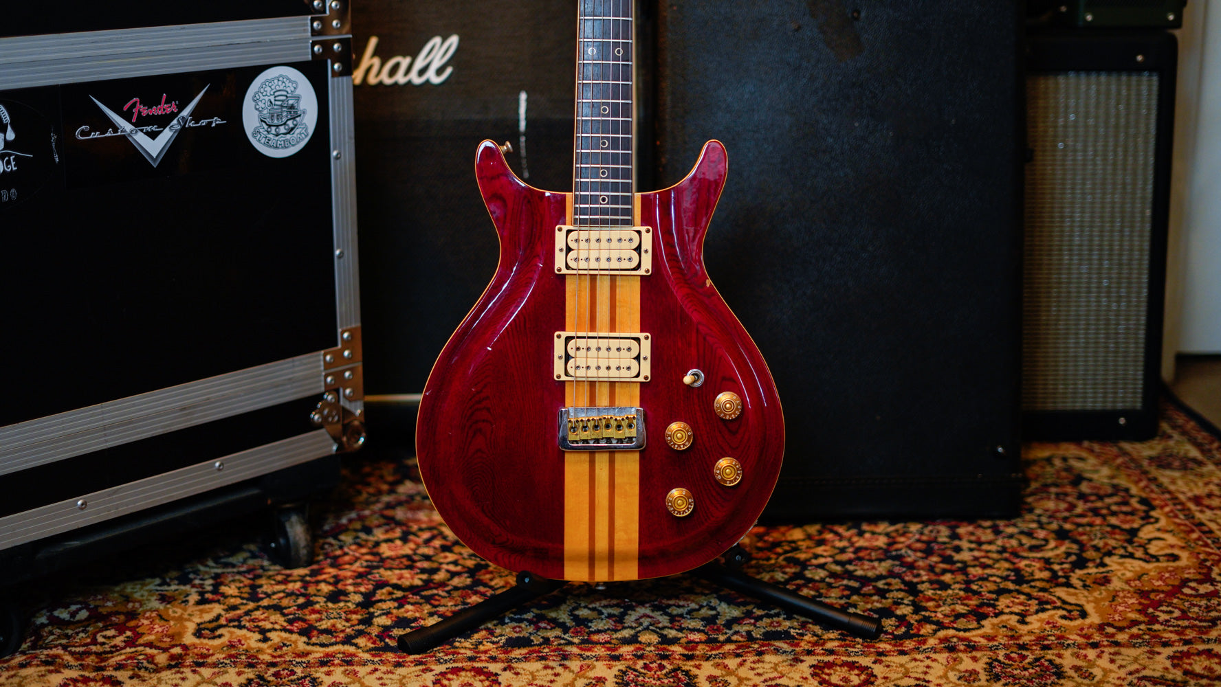 Vintage 1980s Lotus Falcon Guitar MIJ Teisco Matsumoku Design Washburn ...