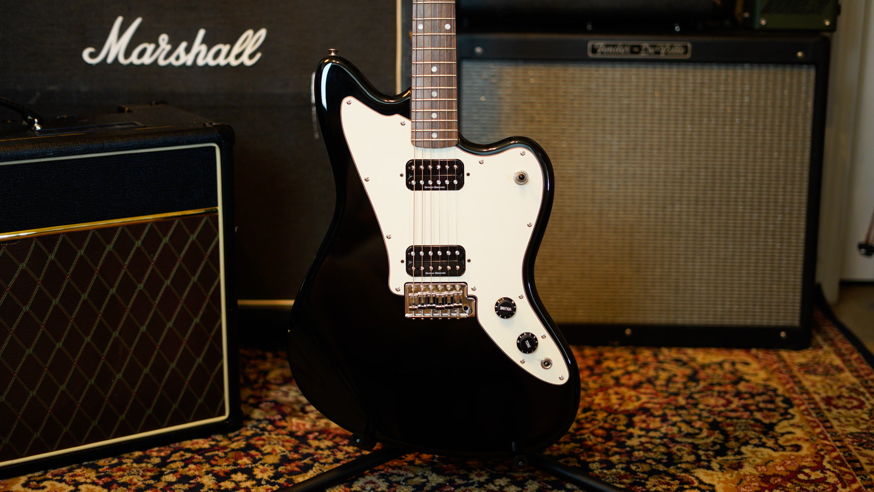 Squier Standard Jagmaster Montego Black – Texas Tone Factory